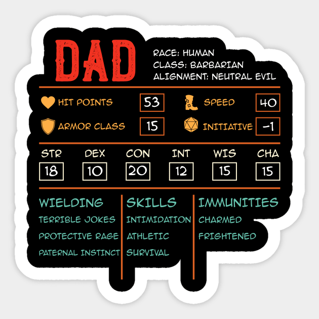 Father's Day Dad - Fathers Day Dad - Sticker | TeePublic